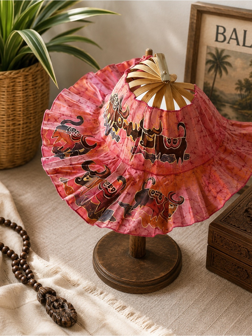 batik keras | Accessories | Pink Batik Keris Hat | Poshmark